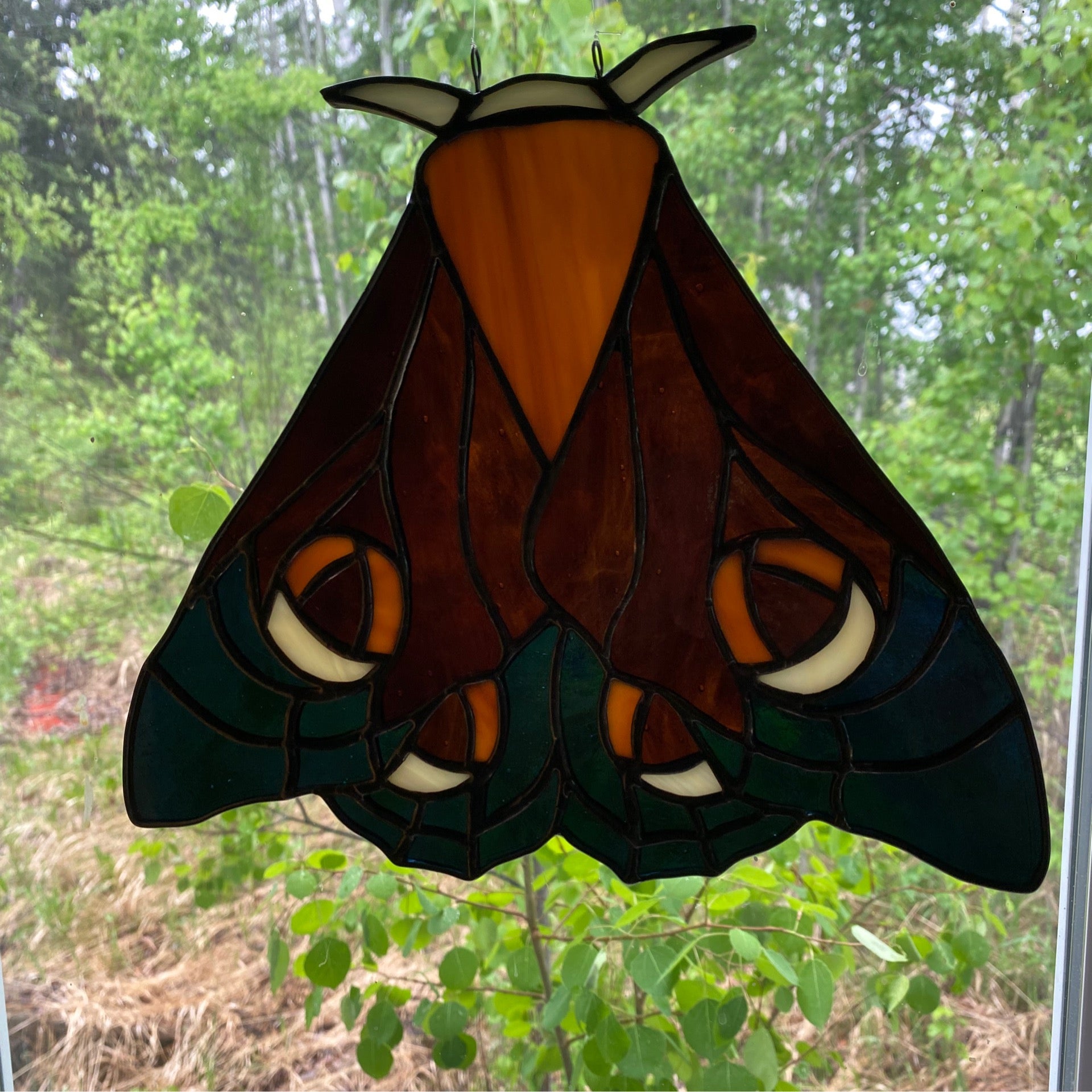 Stained Glass Katonah Moth | Longshot Artisan Glass